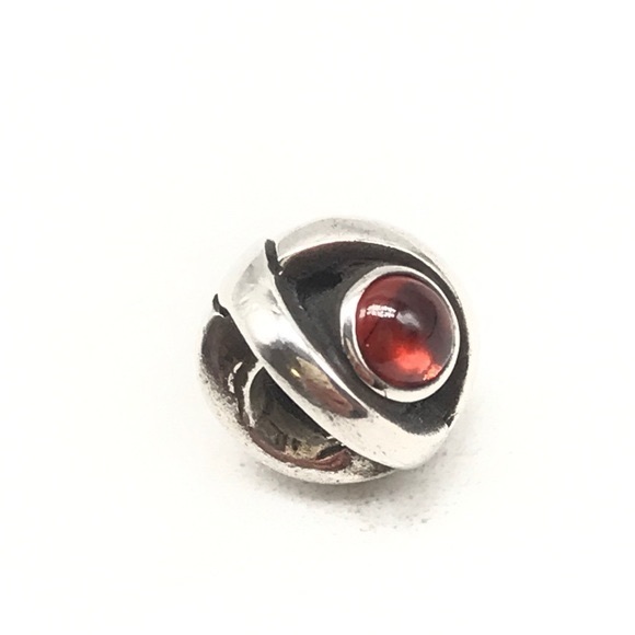 Pandora | Jewelry | Pandora Sterling Silver Garnet Evil Eye Charm ...